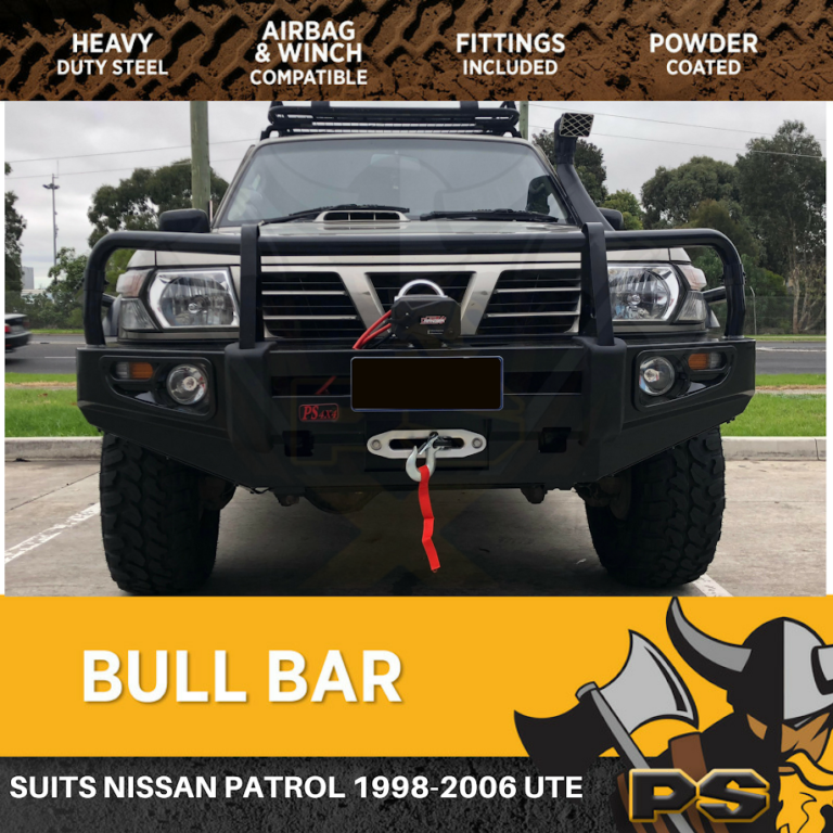 PS4X4 Premium Deluxe Bull Bar for Nissan Patrol GU Series 4+ 2004 ...