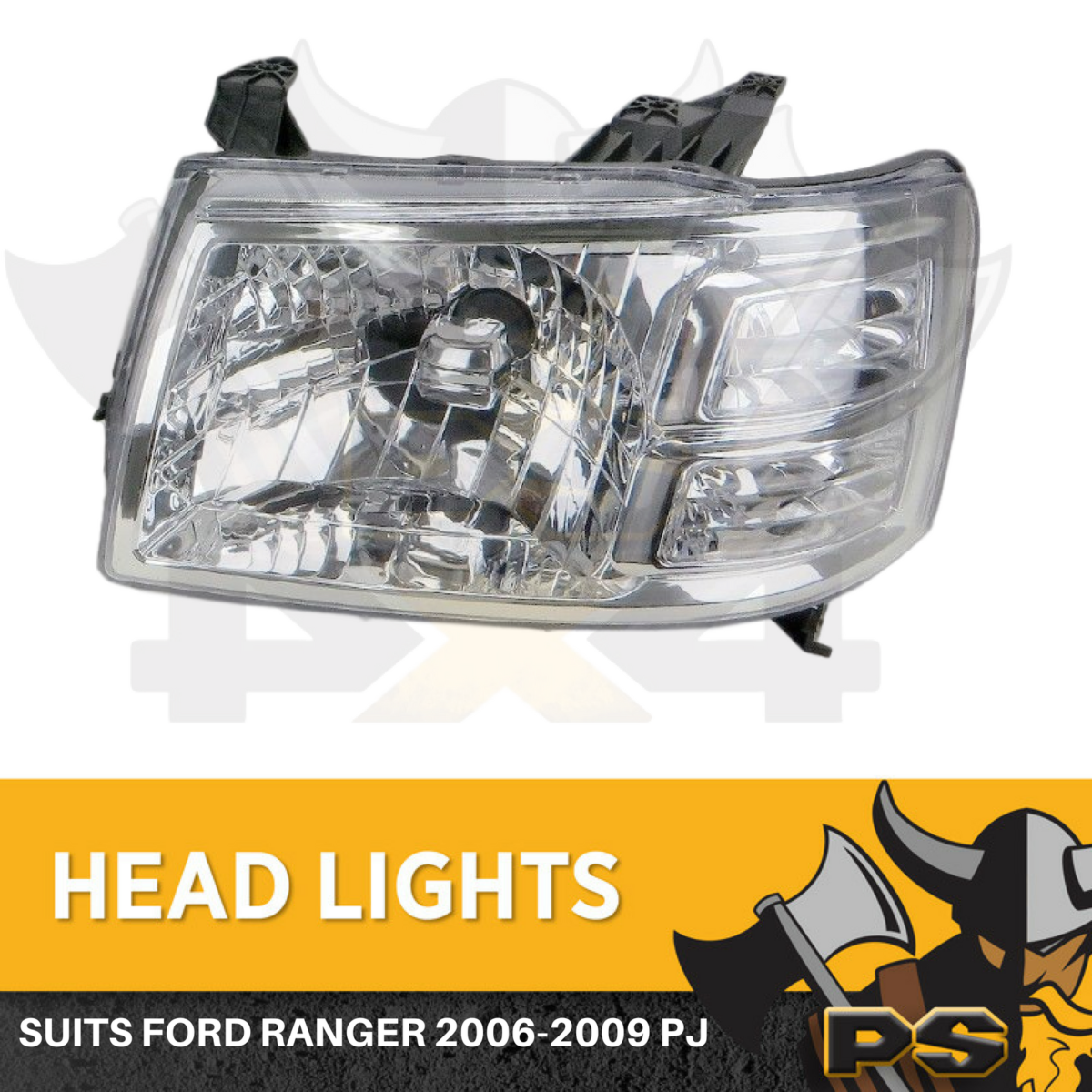 Head Light to suit Ford Ranger PJ 2006-2009 PAIR Left Hand Passenger ...