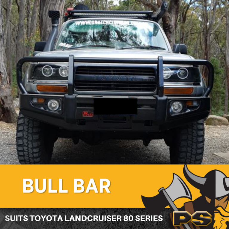 Bull Bar to suit Toyota Landcruiser 80 Series Heavy Duty Steel Winch ...