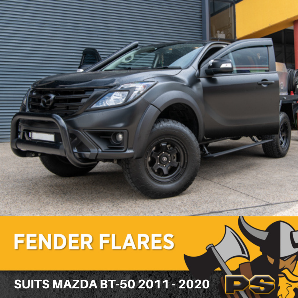 PS4X4 Matte Black OEM Flares For Mazda BT50 BT-50 Fender Flares 2011 ...