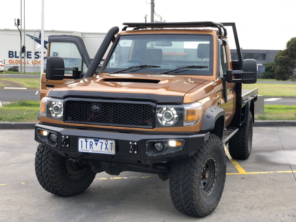VIKING X ROCKERBAR BULL BAR TO SUIT TOYOTA LANDCRUISER VDJ 76 79 78 ...