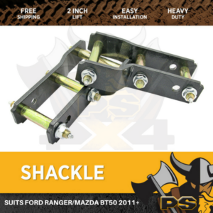 2" INCH 50MM LIFT EXTENDED GREASABLE SHACKLES FORD RANGER - MAZDA BT50 ...