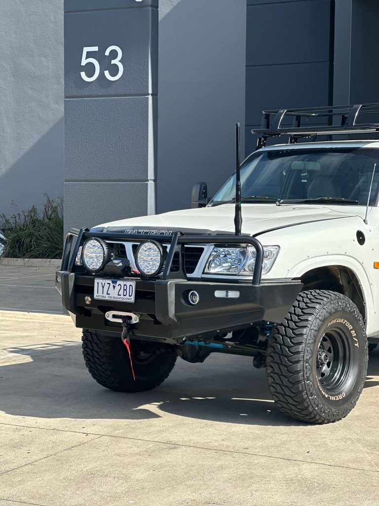 Deluxe Bull Bar for Nissan Patrol GU 1 2 3 1997-2007 Winch Bullbar Adr ...