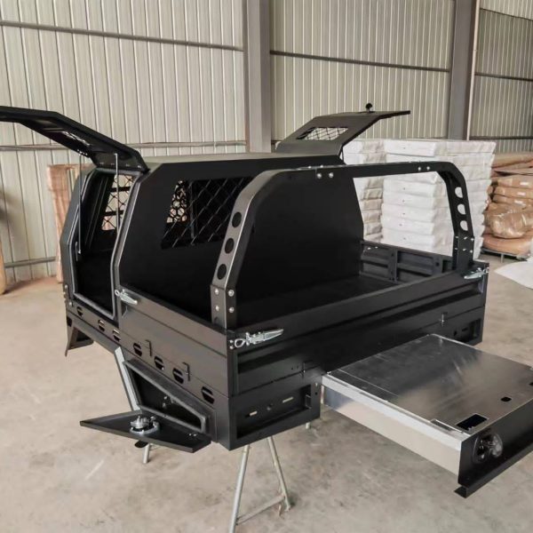 PS4X4 Rear Bar Dual Spare Wheel Carrier to suit Mitsubishi Pajero NM NP ...